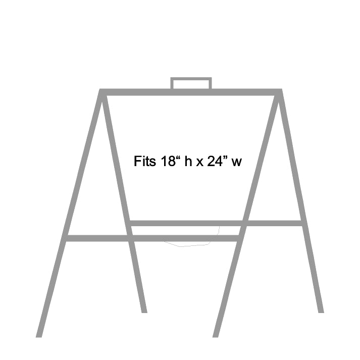 Portable Folding A-Frame Sidewalk Sign Frame 18" x 24" - Bull Steel
