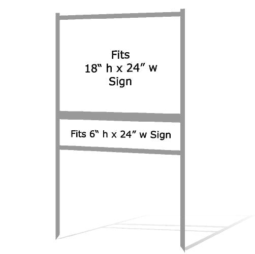 Real Estate Sign H Frames 18" x 24" - Bull Steel